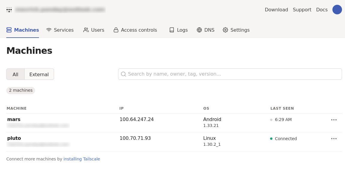 Tailscale dhe përdorimi i tij - Home